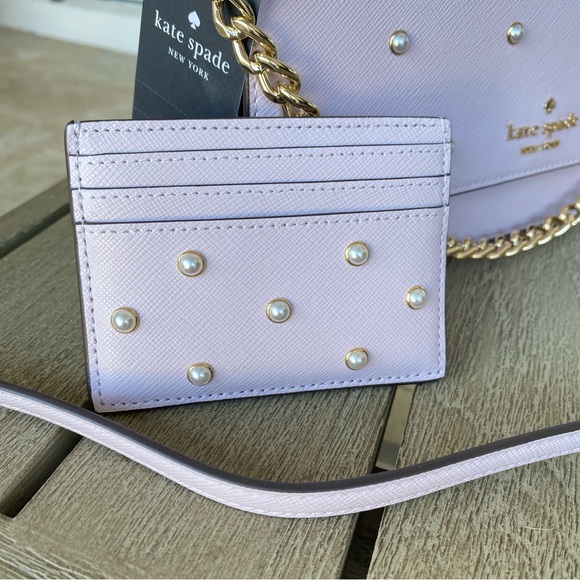 kate spade | Bags | Bundle Kate Spade Madison Studded Faux Pearls Flap ...